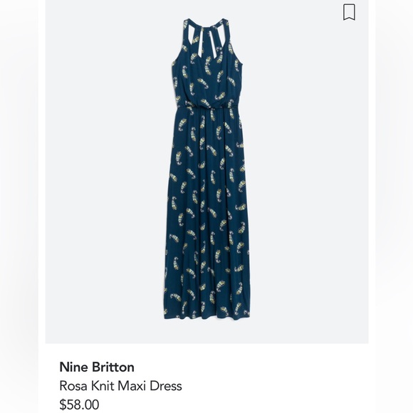 nine britton | Dresses | Nine Britton Perfect Rosa Knit Maxi Dress ...